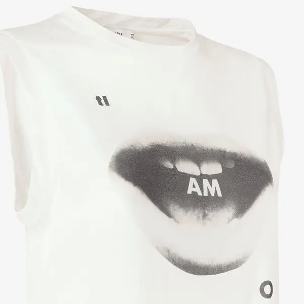 Fendi Ti Amo Graphics Print Sleeveless Top