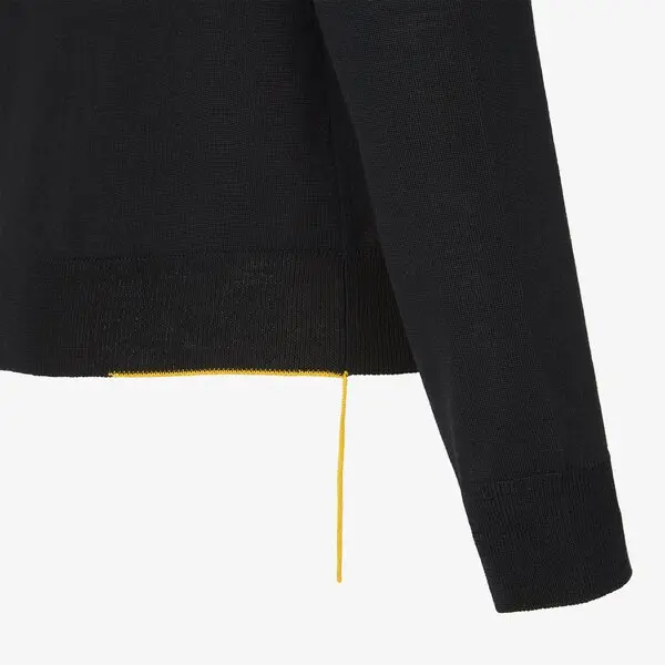Fendi Long-sleeve V-neck Wool Jumper With Contrast Stitching