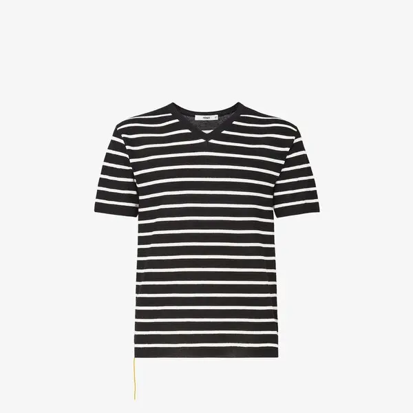 Fendi Striped V-neck Jumper