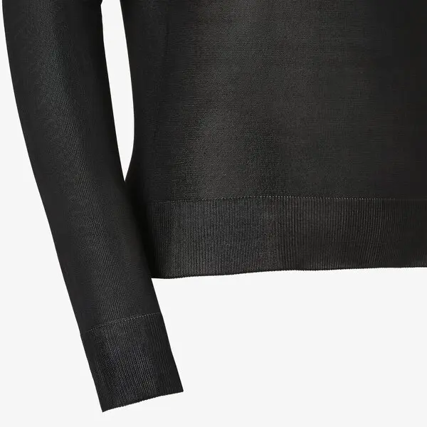 Fendi Ivory Silk Organza V-neck Jumper