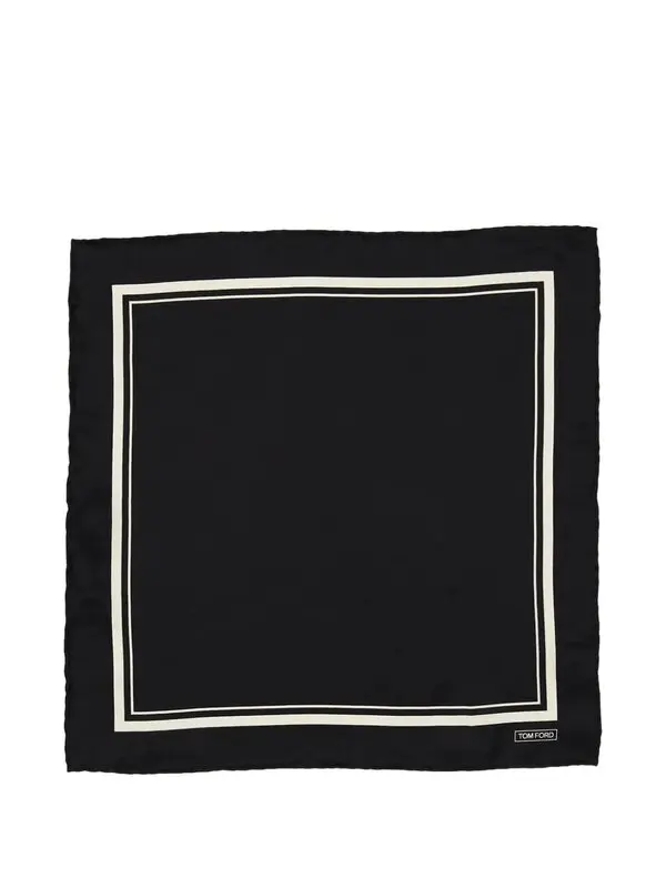 TOM FORD Silk Pocket Square - Black