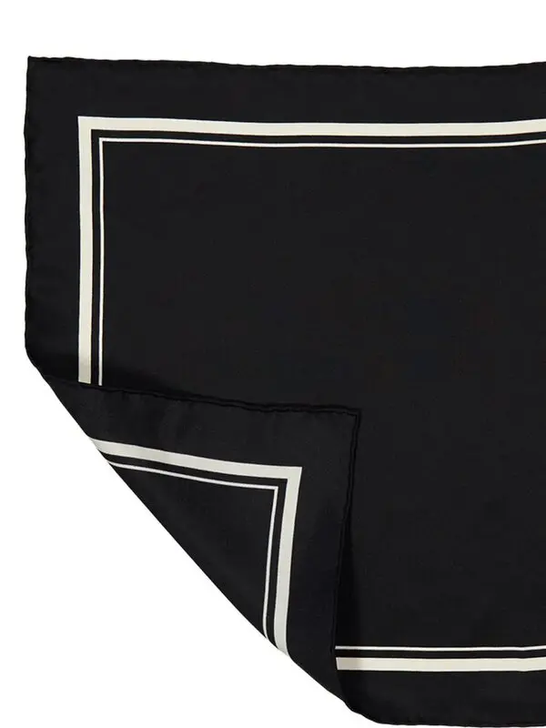 TOM FORD Silk Pocket Square - Black