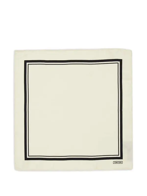 TOM FORD Silk Pocket Square - White
