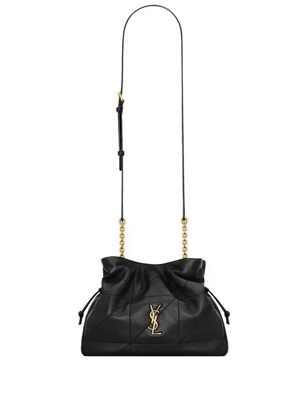 Saint Laurent Jamie Leather Shoulder Pouch - Black