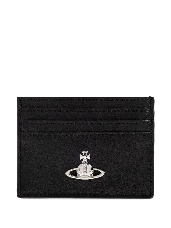 VIVIENNE WESTWOOD Flat Leather Washed Effect Cardholder