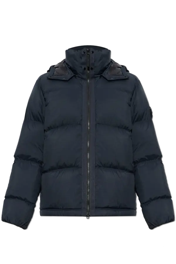 Stone Island Puffer Jacket With Hood - Navy Blue