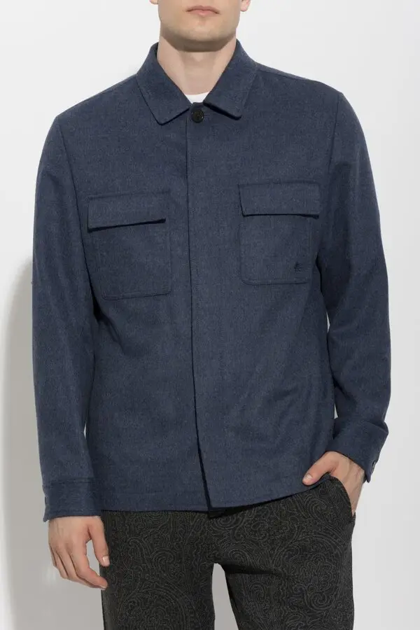 Etro Wool Jacket With Pockets