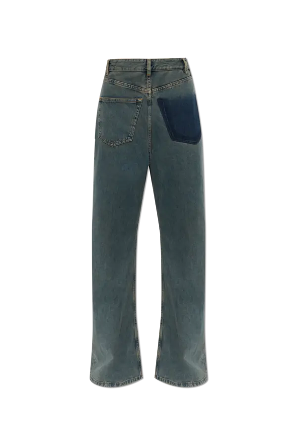 MAISON MARGIELA Asymmetrical Cut Jeans - Navy Blue