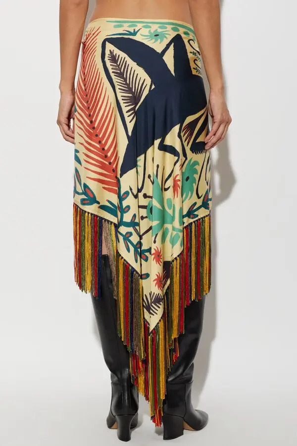 Etro Silk Skirt With Fringes