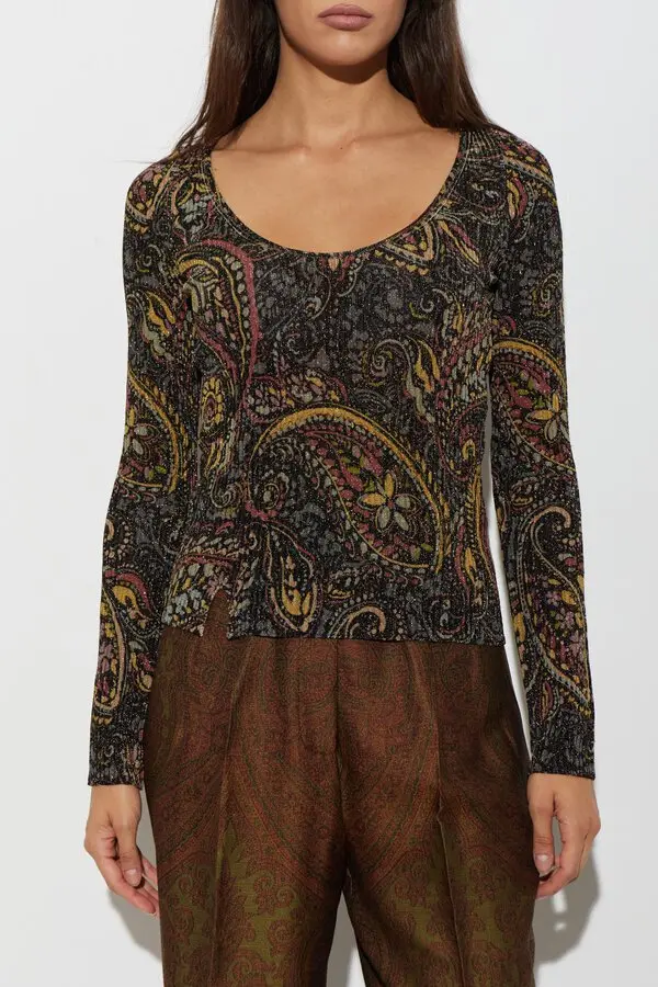 Etro Top With Metallic Thread