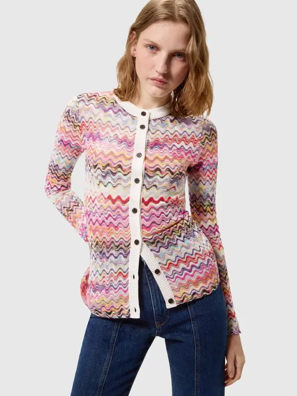 Missoni Fit Crewneck Buttoned Cardigan