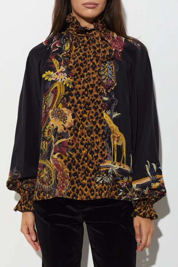 Etro Silk Top With Scarf
