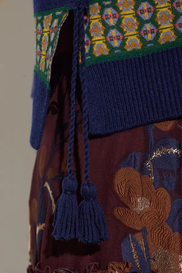 Etro Turtleneck With Fringes On The Sides