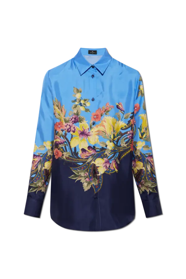 Etro Silk Shirt With Floral Motif