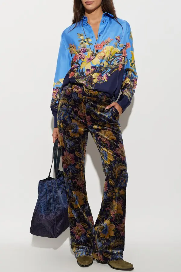 Etro Silk Shirt With Floral Motif