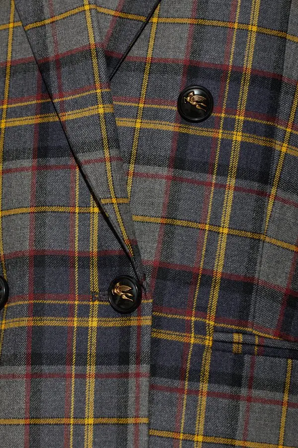 Etro Double-breasted Checked Blazer