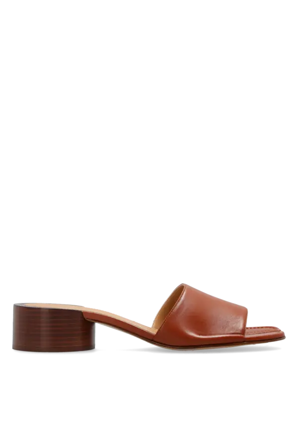 MAISON MARGIELA Heeled Mules With 'tabi' Cut-out - Brown