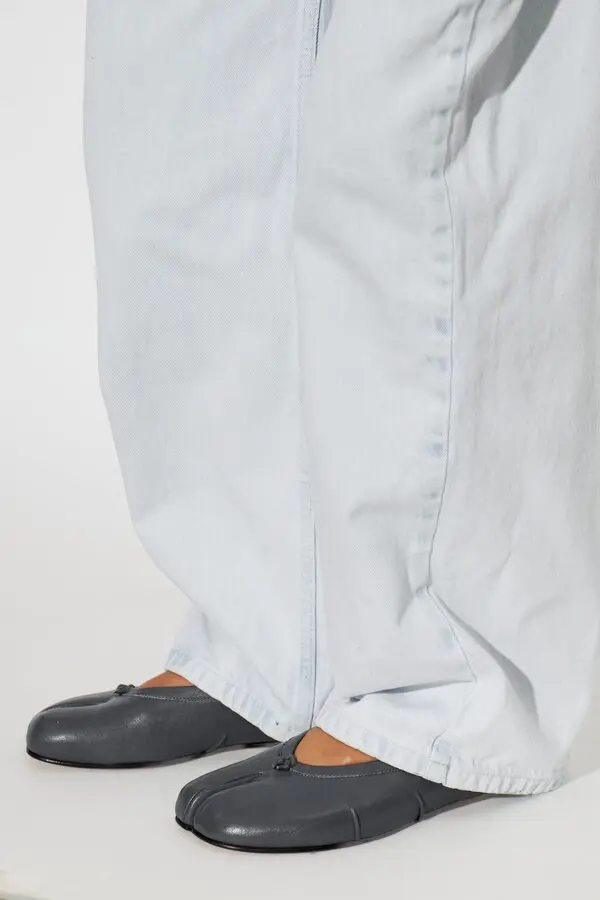 MAISON MARGIELA Leather Ballerinas With 'tabi' Cut-out