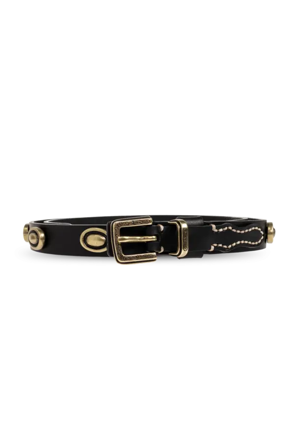 Etro Leather Belt With Appliqués