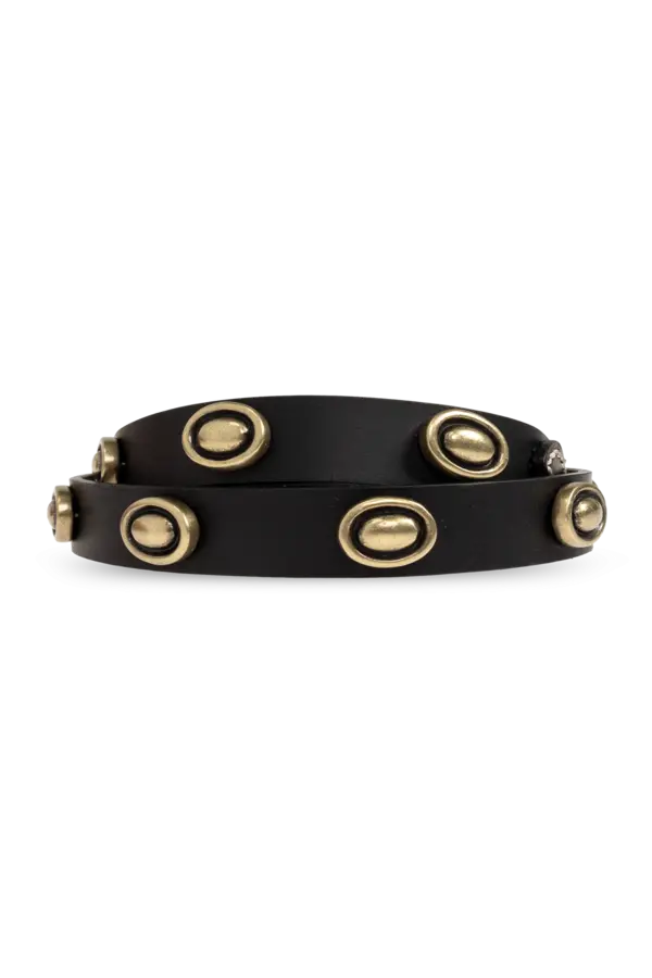 Etro Leather Belt With Appliqués