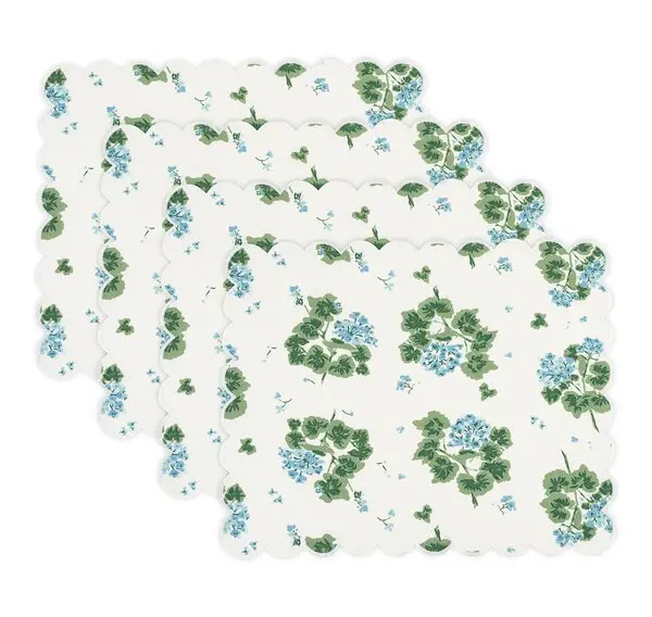MATOUK Geranium Linen Placemats - Blue