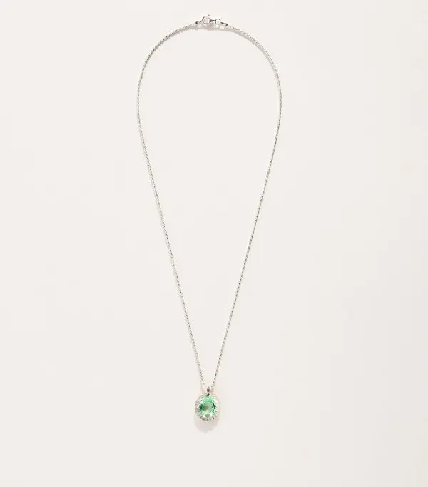 BLEUE BURNHAM Sterling And Sapphire Pleated Pendant Necklace