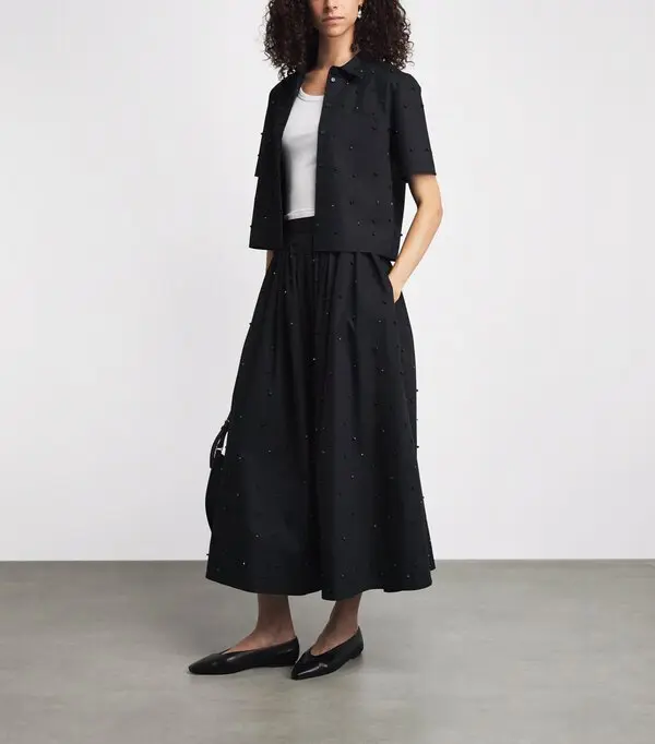 Maje Embellished Midi Skirt