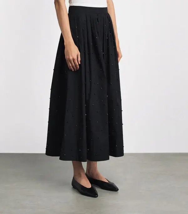 Maje Embellished Midi Skirt