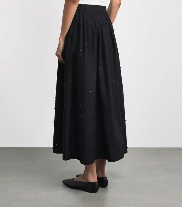 Maje Embellished Midi Skirt