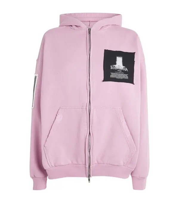 Balenciaga Cotton Printed Hoodie