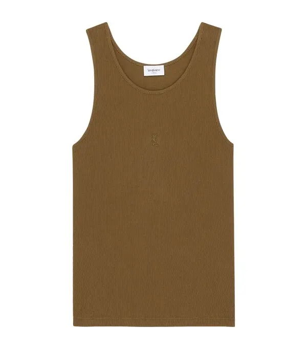 Saint Laurent Cotton Cassandre Tank Top