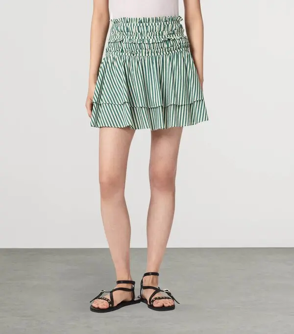 ALLSAINTS Cotton Stripe Kali Mini Skirt
