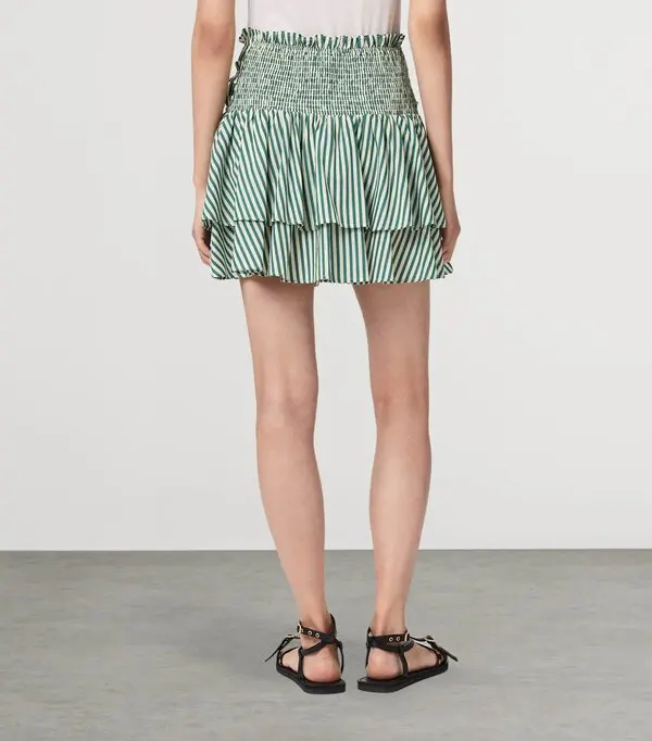 ALLSAINTS Cotton Stripe Kali Mini Skirt