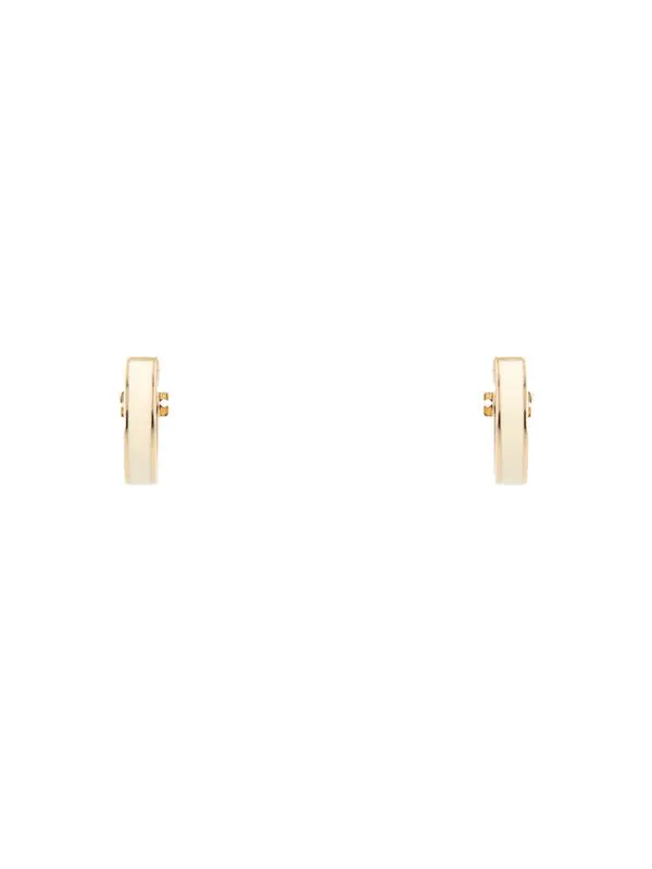 Tory Burch Enamel Icon Hoop Earrings