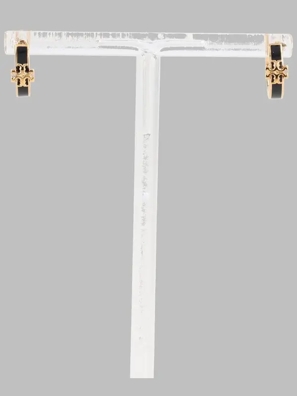 Tory Burch Enamel Icon Hoop Earrings