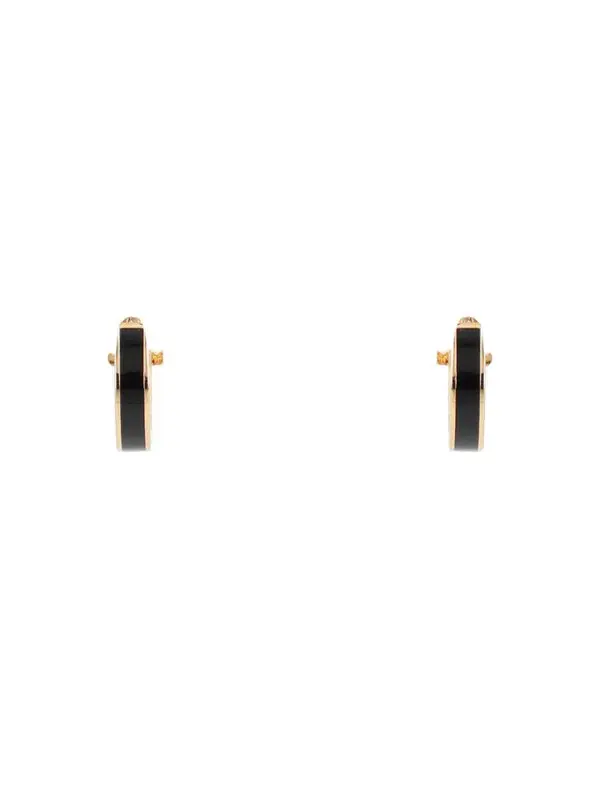 Tory Burch Enamel Icon Hoop Earrings