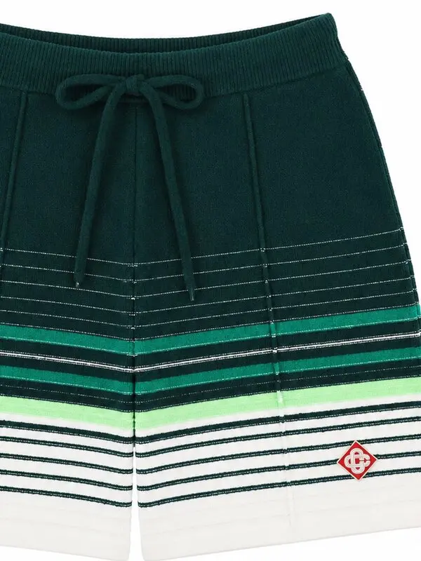 Casablanca Striped Bouclé Shorts