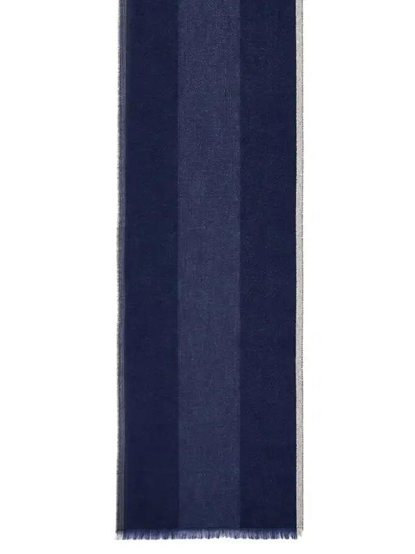 Brunello Cucinelli Sciarpa Di Lana E Cashmere - Blue