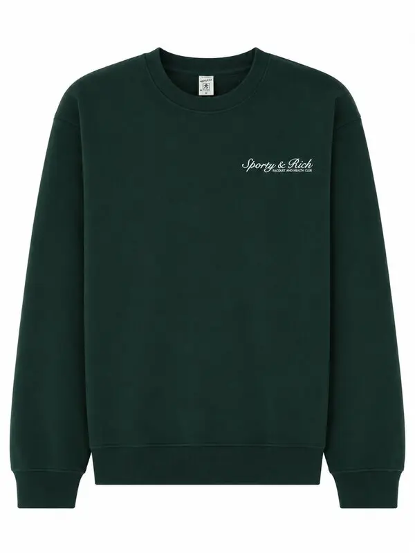 SPORTY & RICH Crewneck Sweatshirt With Logo Detail