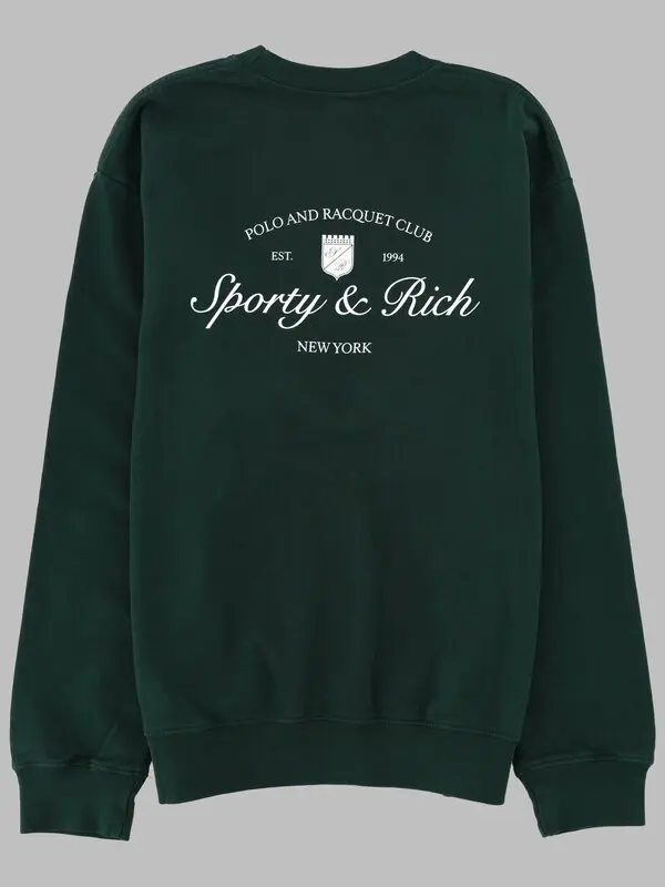 SPORTY & RICH Crewneck Sweatshirt With Logo Detail