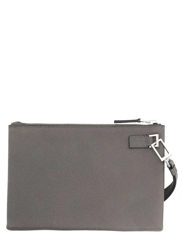 TOM FORD Pouchette Minimal Sottile In Pelle Fiore Con Cinturino Da Polso