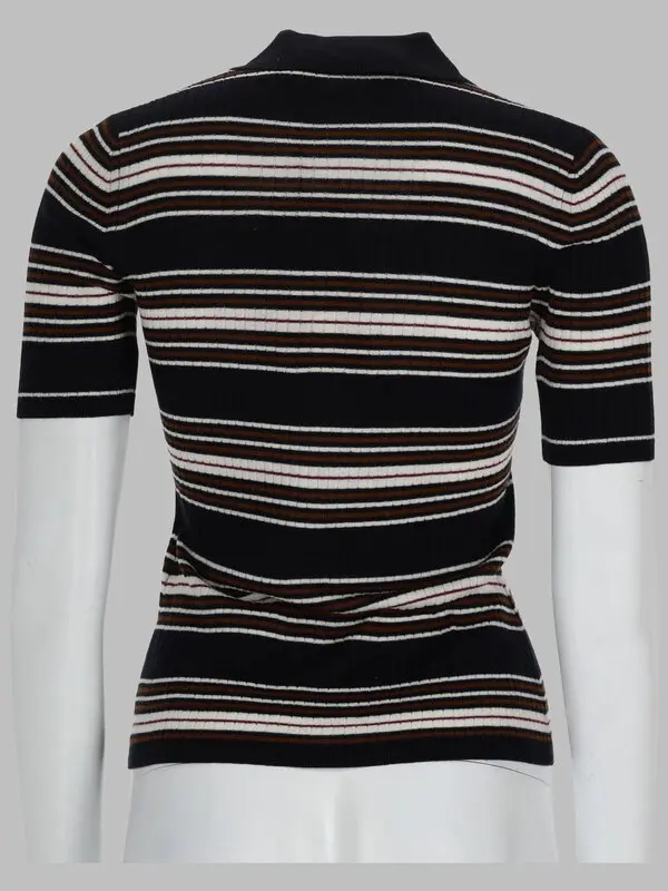 Max Mara Tallero" Striped Knit Polo - Multicolour