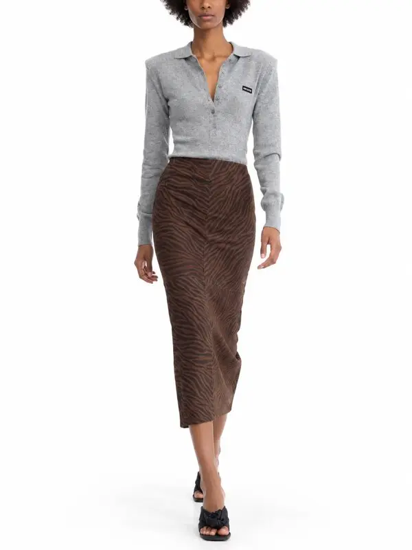 ROTATE BY BIRGER CHRISTENSEN Polo In Merino Wool And Cashmere - Grey