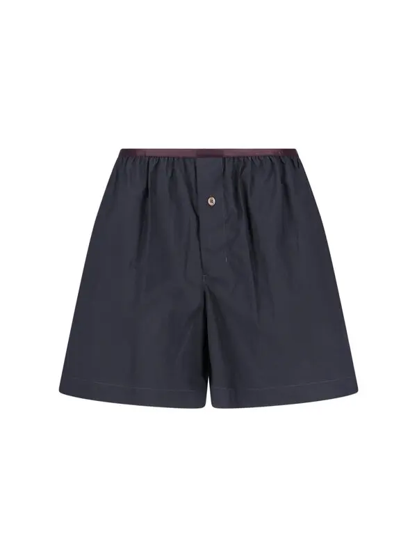 LEMAIRE Cotton Poplin Boxer Shorts - Black