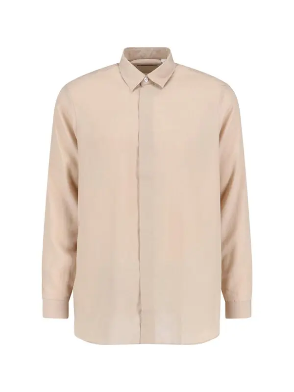 LARDINI Lightweight Tencel-linen Shirt For - Beige