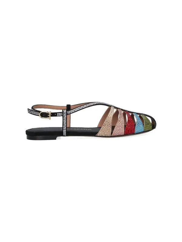 FERRAGAMO Goat Leather Sandals With Leather Lining