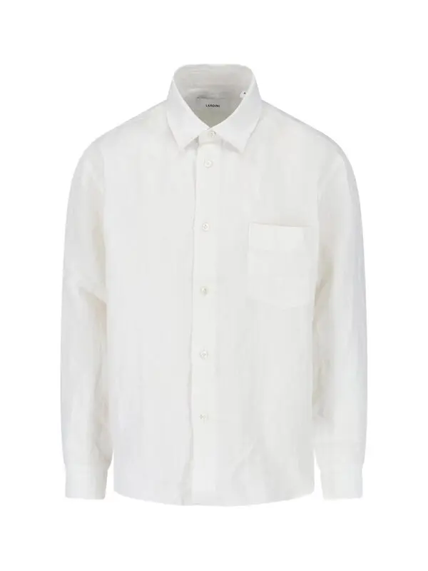 LARDINI Linen Button-up Shirt