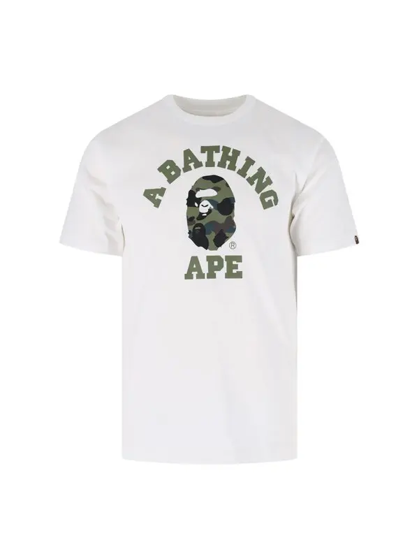 A BATHING APE Graphic Logo T-shirt - White