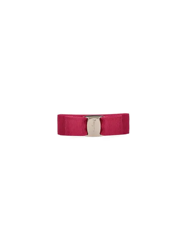 FERRAGAMO Elastic Logo Belt - Red