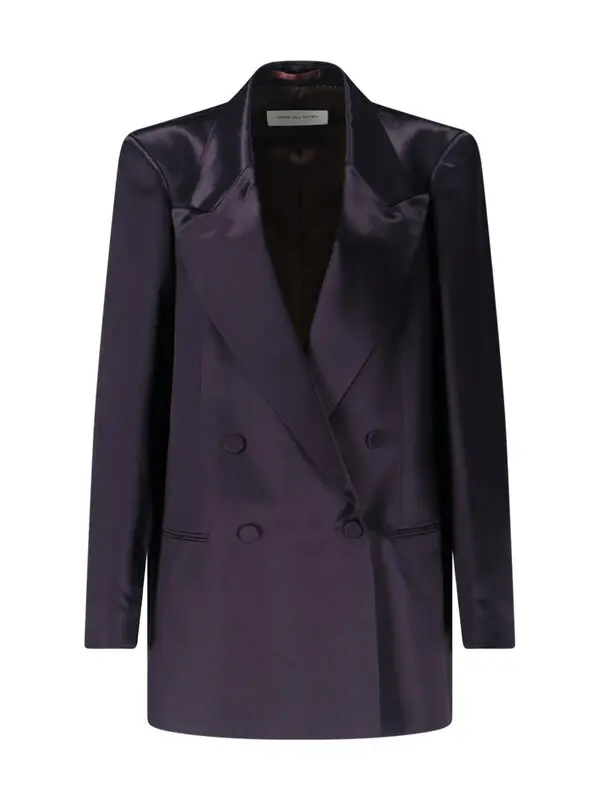 Dries Van Noten Double Breasted Viscose Jacket